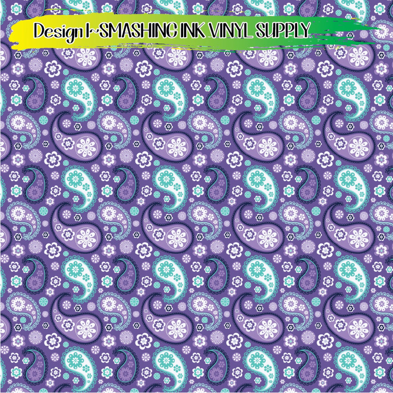 Paisley Swirls Vinyl/printed Heat Transfer Vinyl/patterned - Etsy
