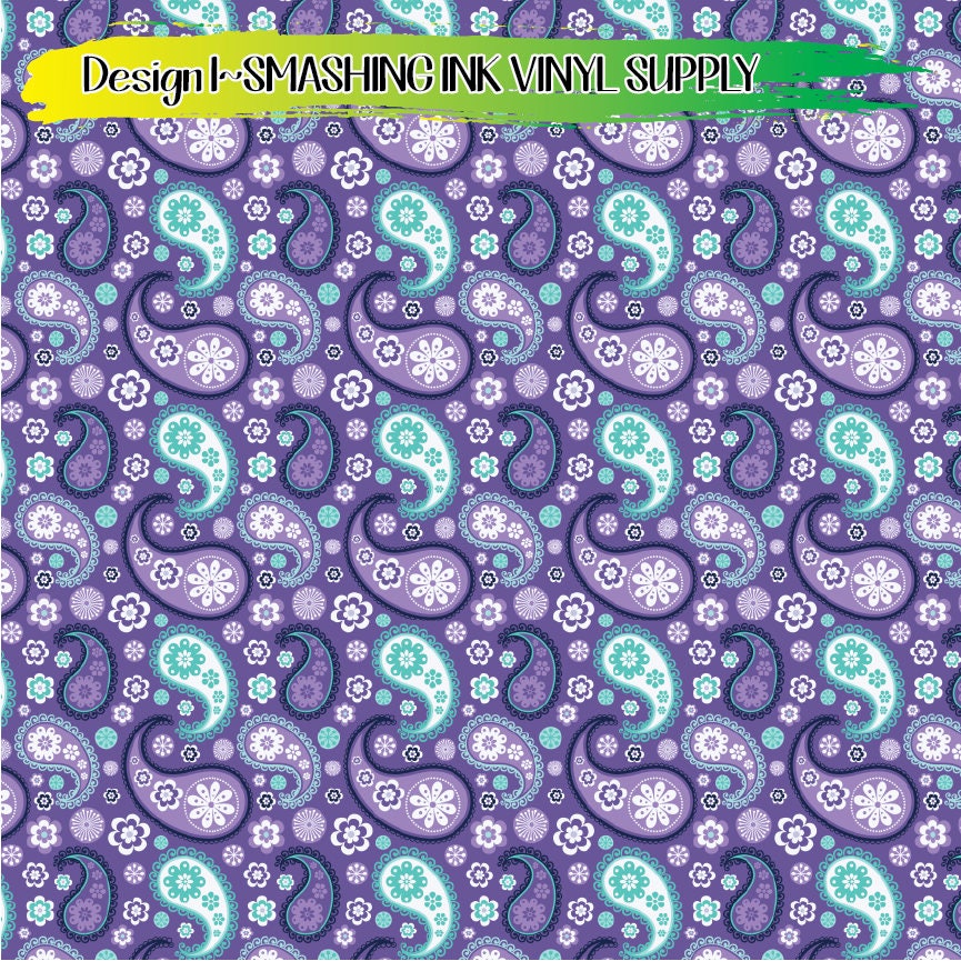 Paisley Swirls Adhesive Vinyl | Heat Transfer | Faux Leather | Laser ...