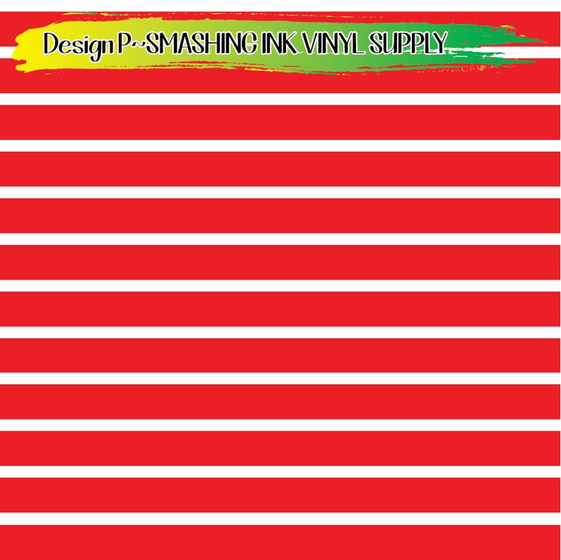 Red White Stripes Vinyl/Printed Heat Transfer Vinyl/Patterned | Etsy