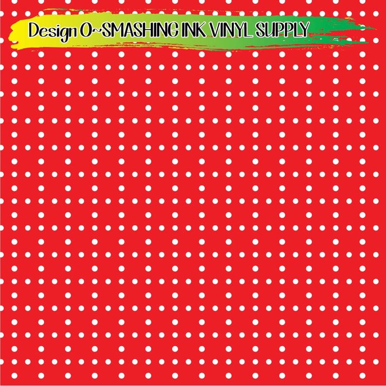Red White Polka Dot Vinyl/printed Heat Transfer - Etsy