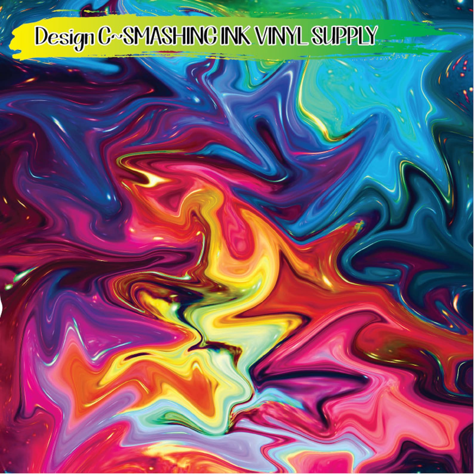 Multicolor Swirl Vinyl/printed Heat Transfer Vinyl/patterned | Etsy