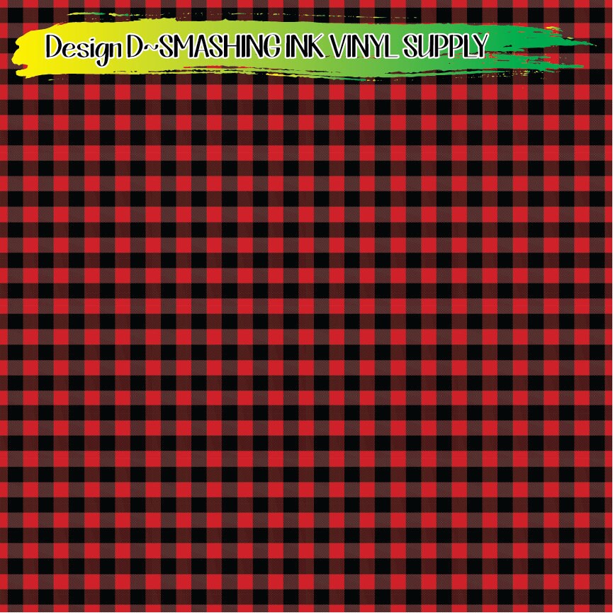 Red Buffalo Plaid Vinyl/printed Heat Transfer Vinyl/patterned | Etsy