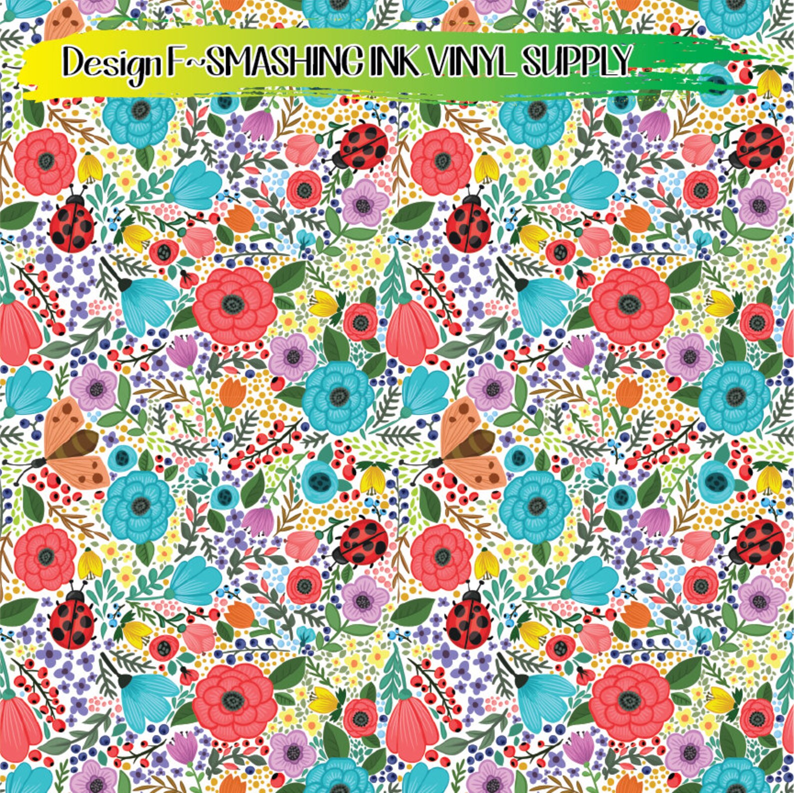 Spring Flowers Vinyl/printed Heat Transfer Vinyl/patterned - Etsy