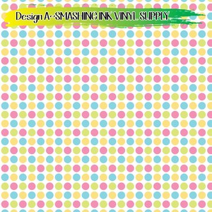 Colorful Polka Dots Vinyl/printed Heat Transfer Vinyl/patterned Vinyl ...