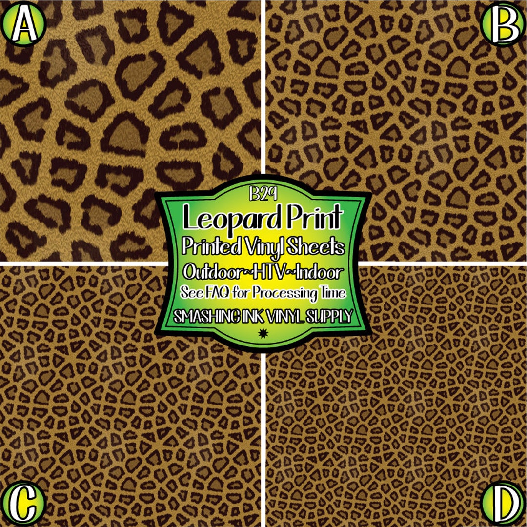 Leopard Print Vinyl/printed Heat Transfer Vinyl/patterned Vinyl/printed ...