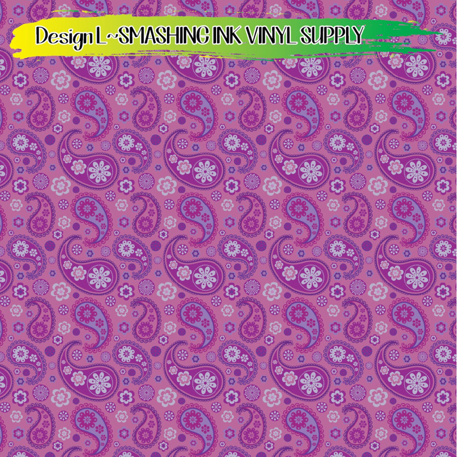 Paisley Swirls Adhesive Vinyl | Heat Transfer | Faux Leather | Laser ...