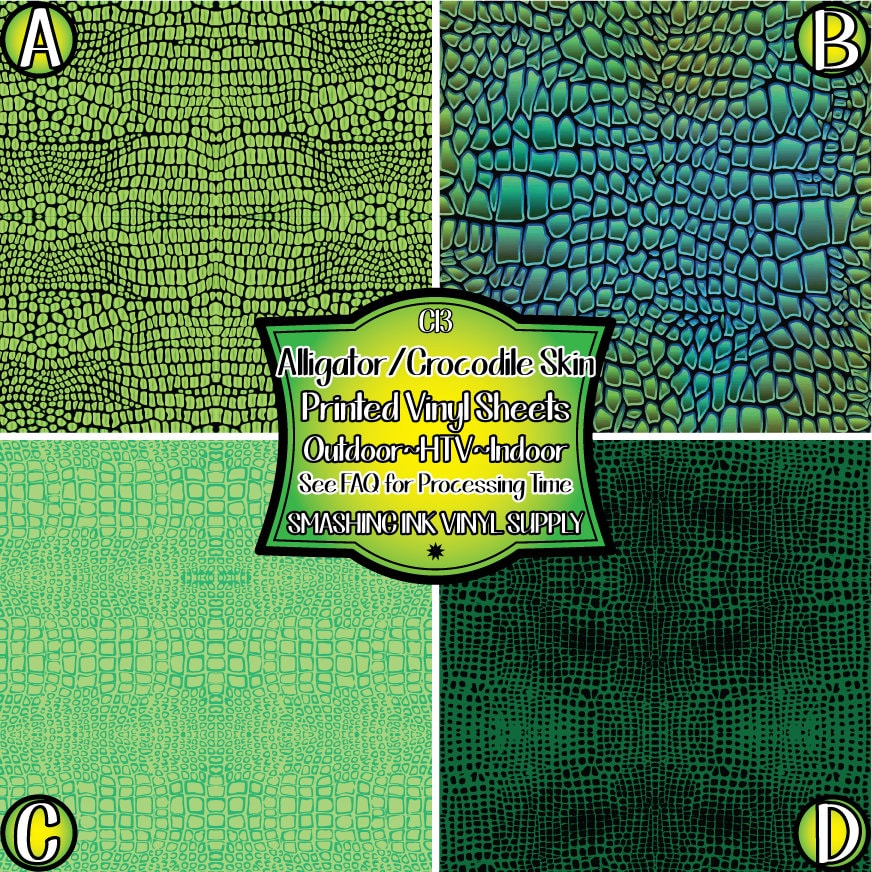 Alligator/crocodile Skin Adhesive Vinyl | Heat Transfer | Faux Leather ...