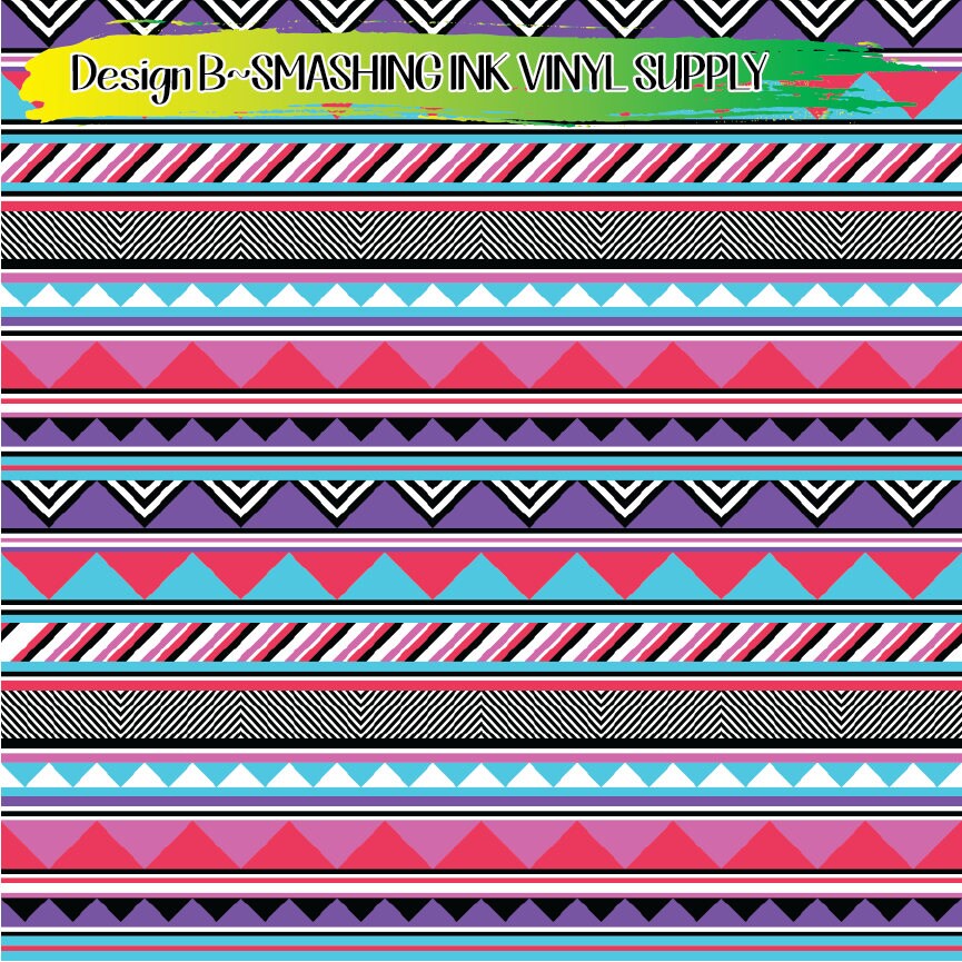 Aztec Triangle Vinyl/printed Heat Transfer Vinyl/patterned - Etsy