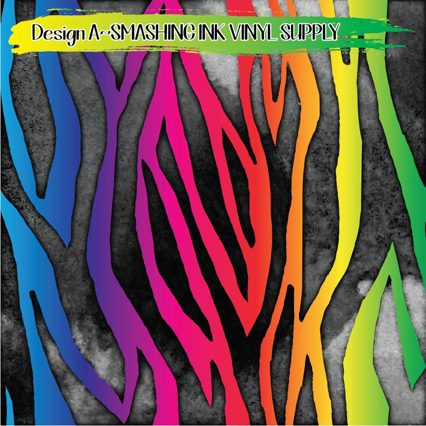 Rainbow Zebra Print Vinyl/printed Heat Transfer - Etsy