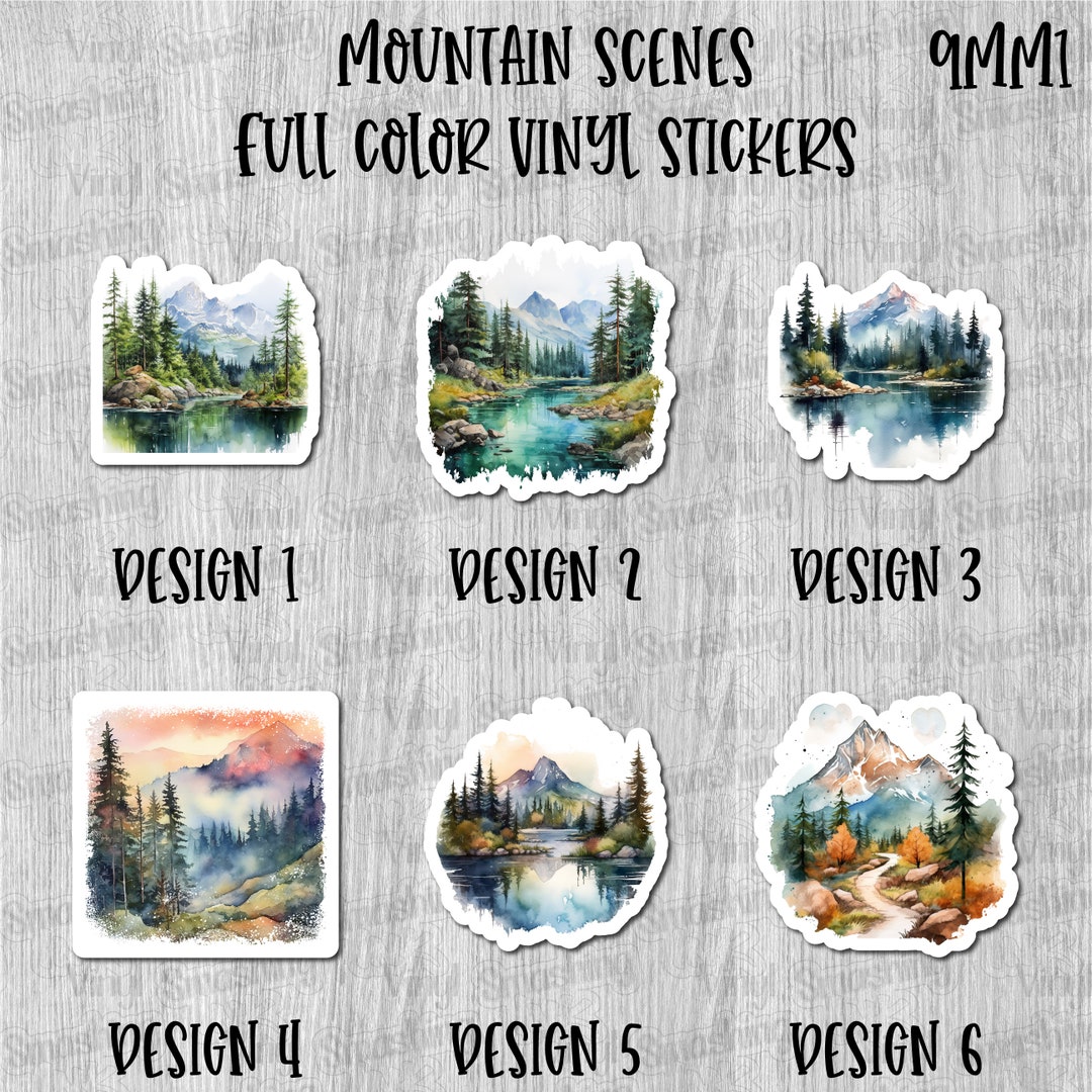 Mountain Scenes Full Color Sticker/printed Vinyl Sticker/printed Vinyl ...