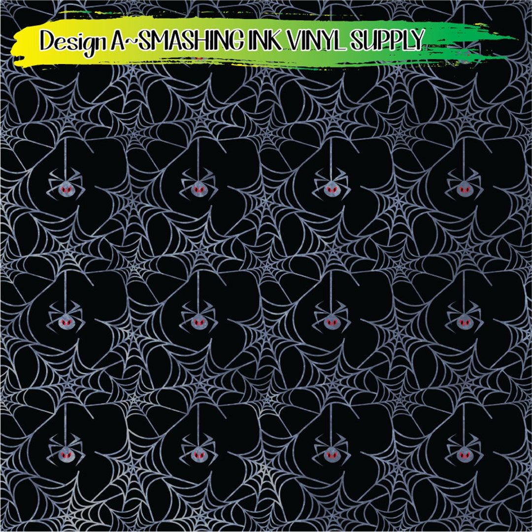 Spider Webs Adhesive Vinyl | Heat Transfer | Faux Leather | Laser Safe ...