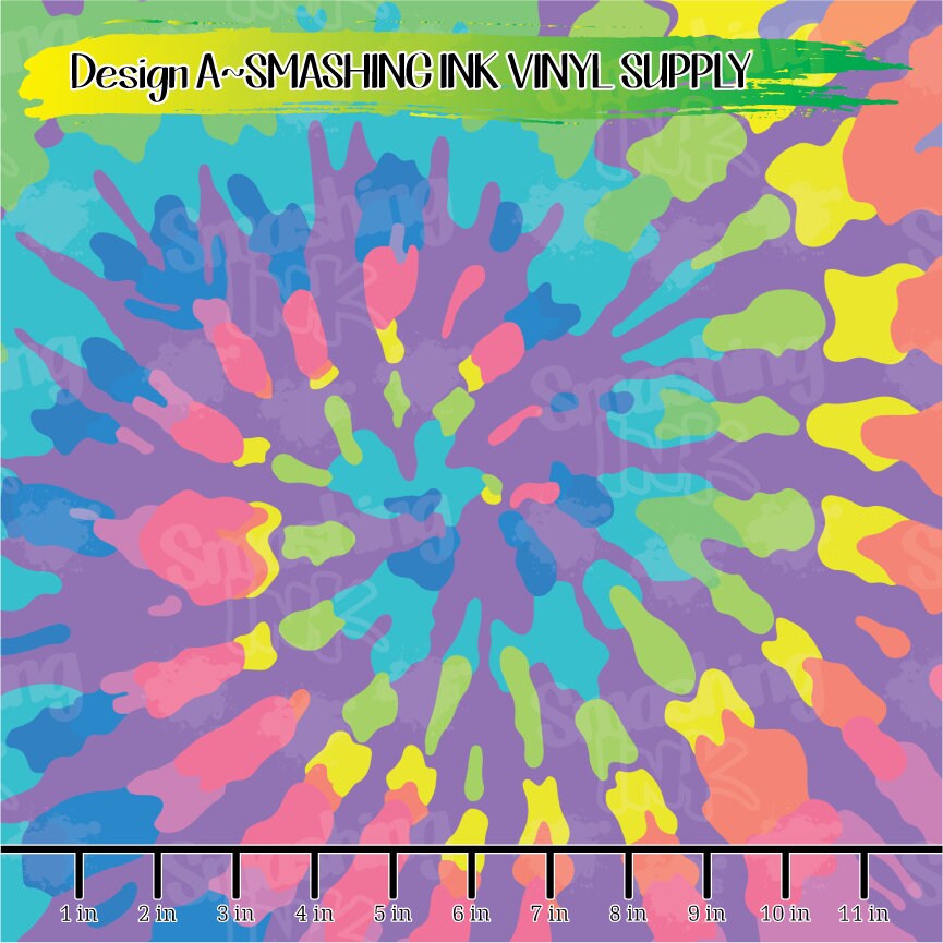 Pastel Tie Dye Vinyl/Printed Heat Transfer Vinyl/Patterned | Etsy