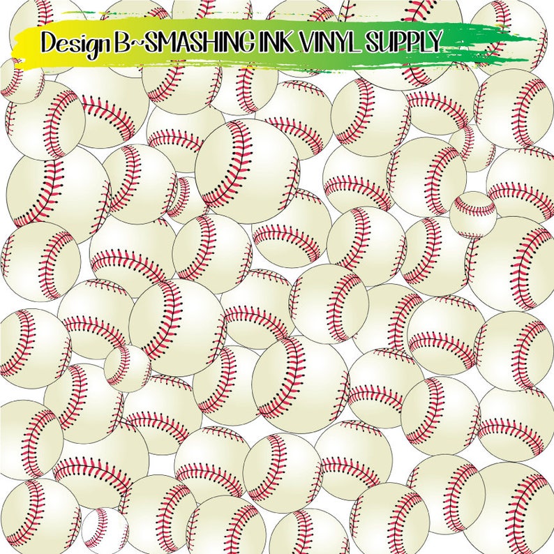 Baseball Pattern Vinyl/printed Heat Transfer Vinyl/patterned Vinyl ...