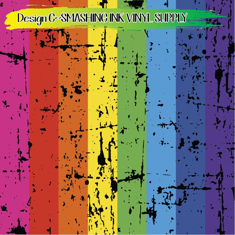 Distressed Rainbow Print Vinyl/printed Heat Transfer - Etsy