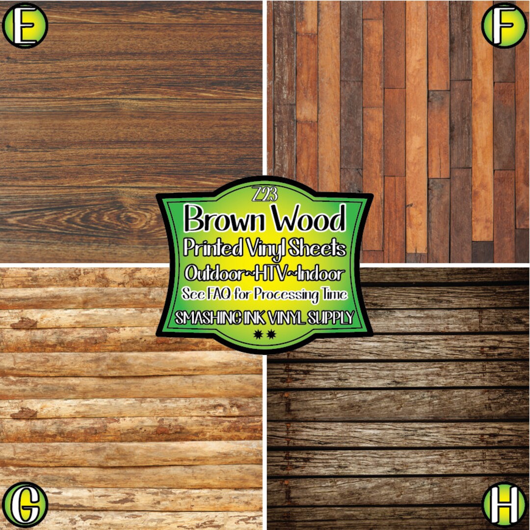 Brown Wood Texture Vinyl/printed Heat Transfer Vinyl/patterned Vinyl ...