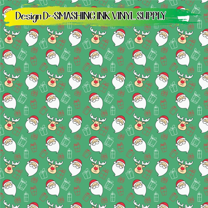 Christmas Cartoon Vinyl/printed Heat Transfer Vinyl/patterned - Etsy