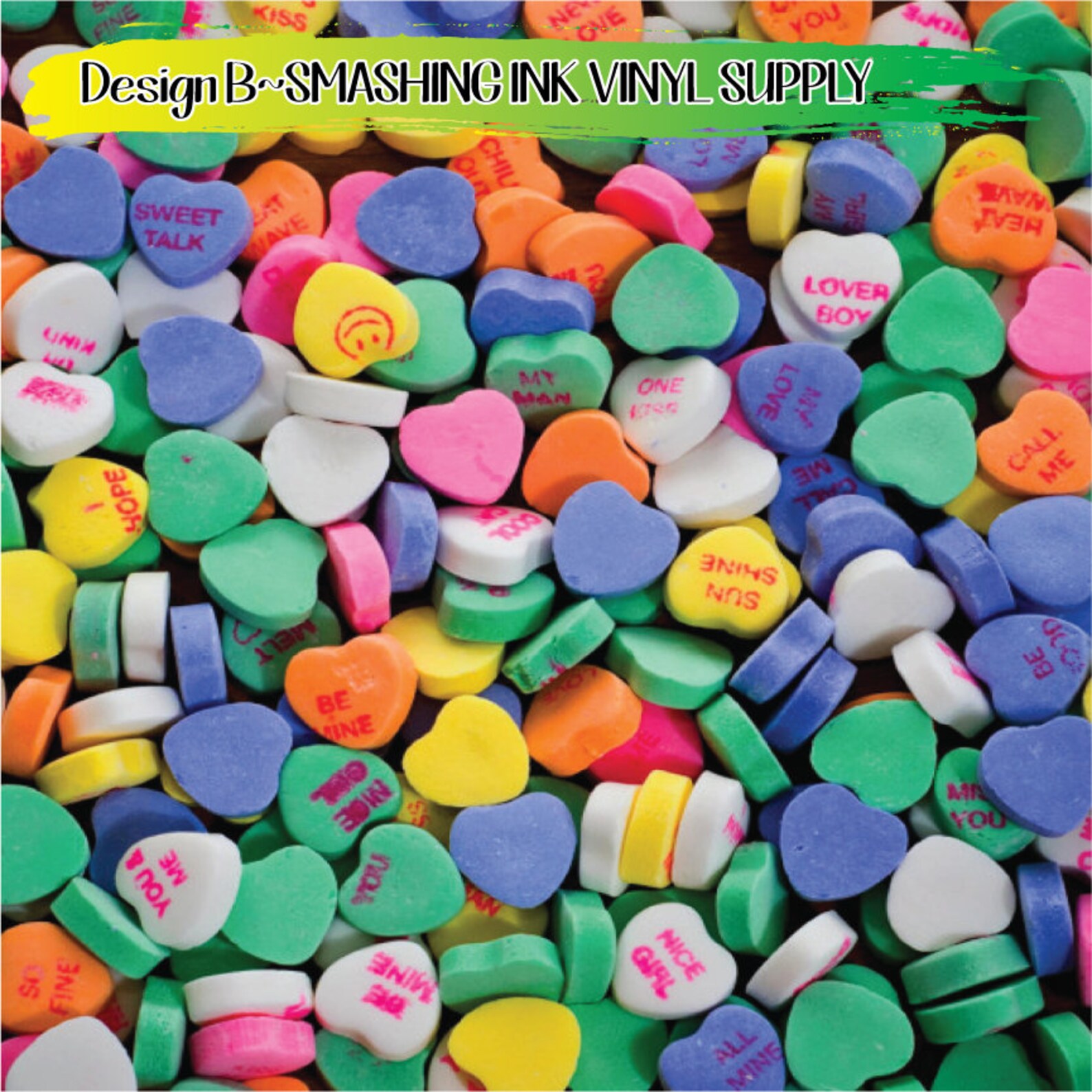 Valentine Conversation Hearts Vinyl/printed Heat Transfer - Etsy