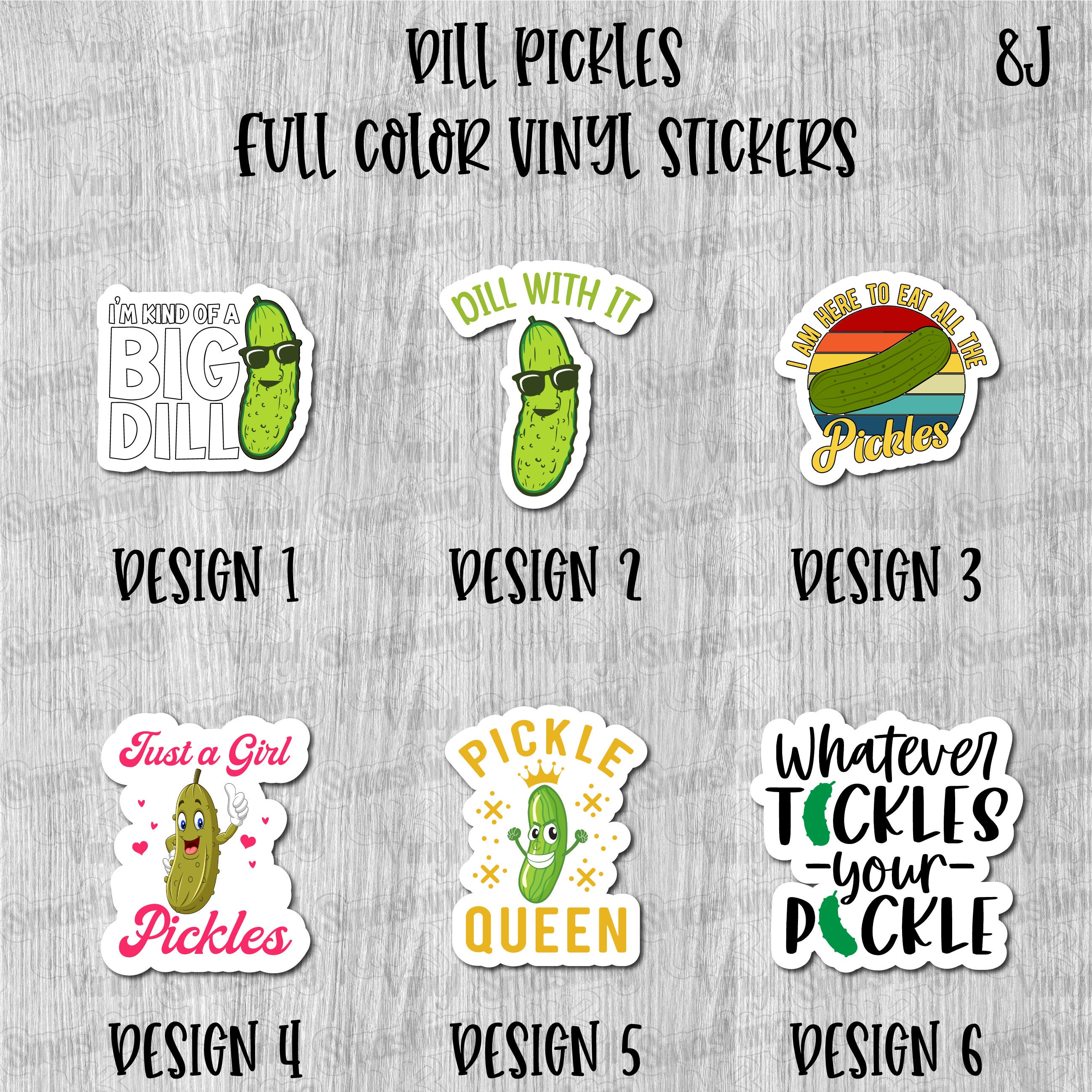 Dill Pickles Full Color Sticker/printed Vinyl Sticker/printed - Etsy