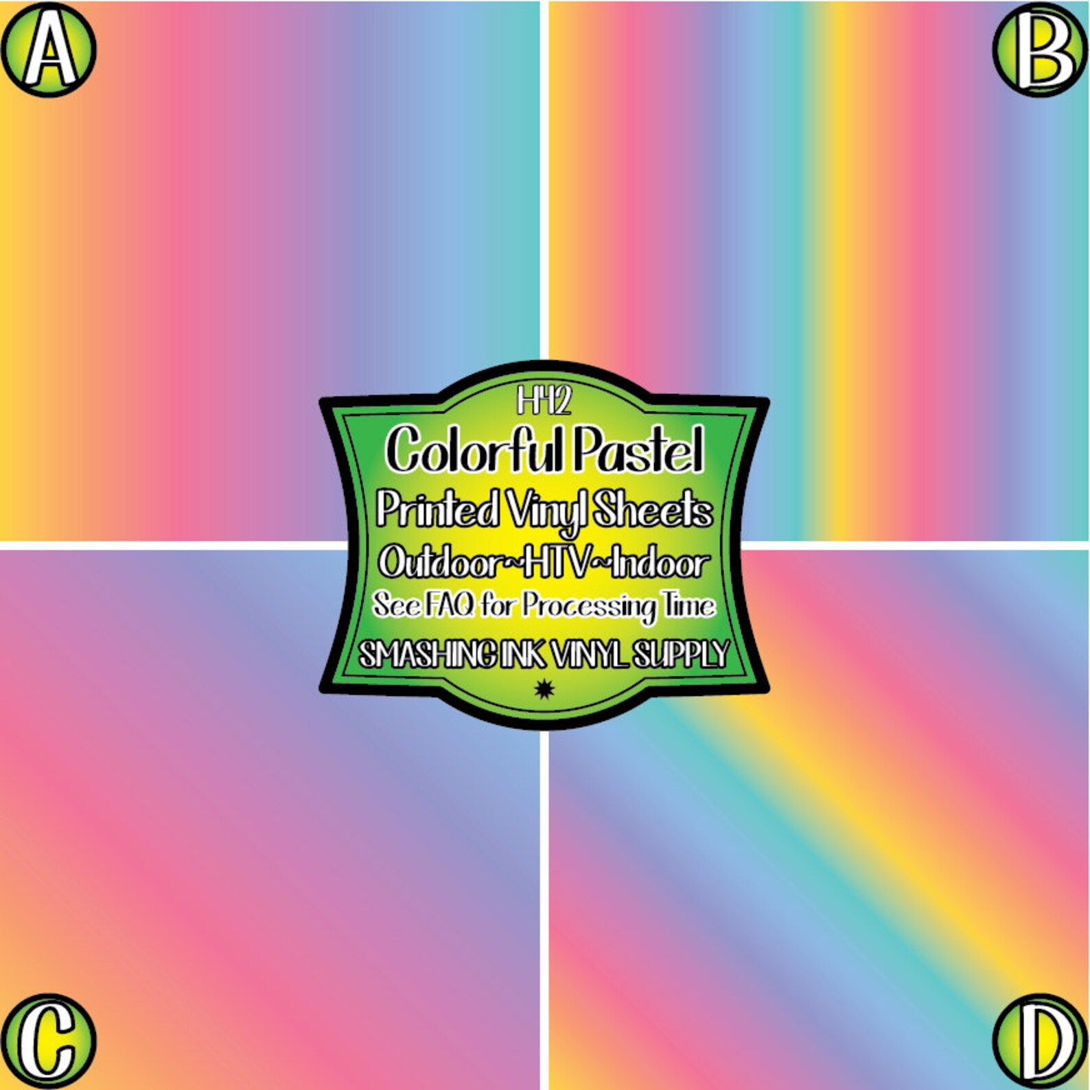 Colorful Pastel Stripe Vinyl/printed Heat Transfer - Etsy