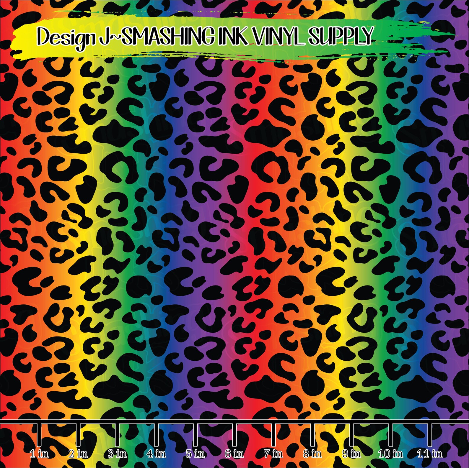 Rainbow Cheetah Adhesive Vinyl | Heat Transfer | Faux Leather | Laser ...