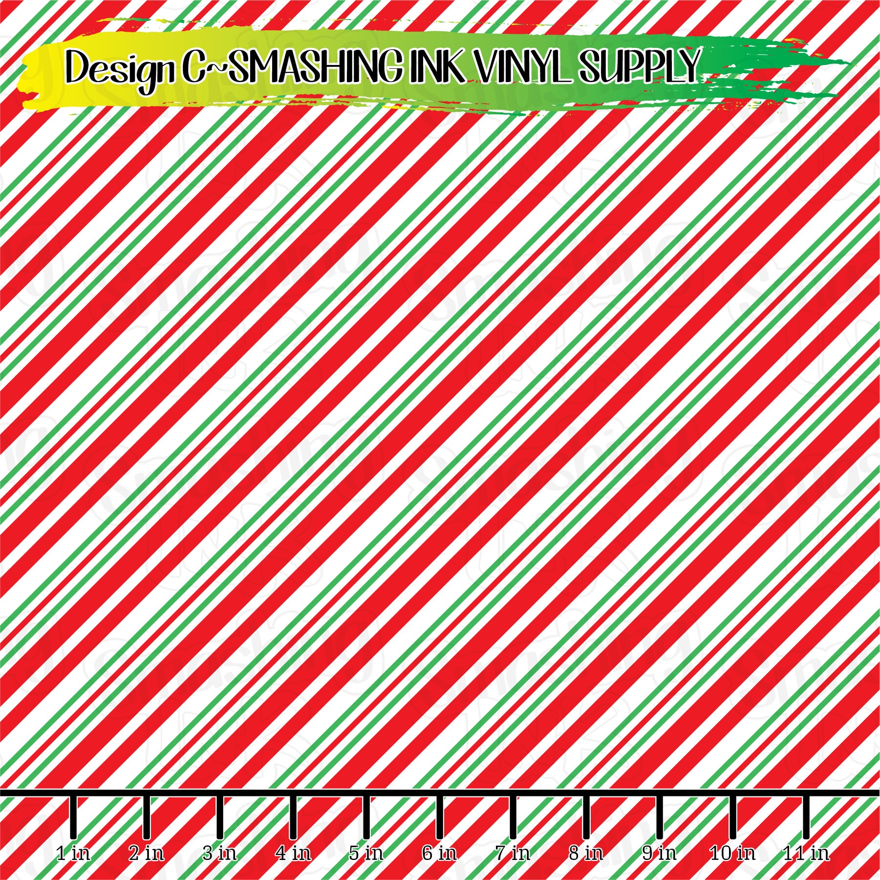 Candy Cane Stripes Printed Vinyl/Printed Heat Transfer | Etsy