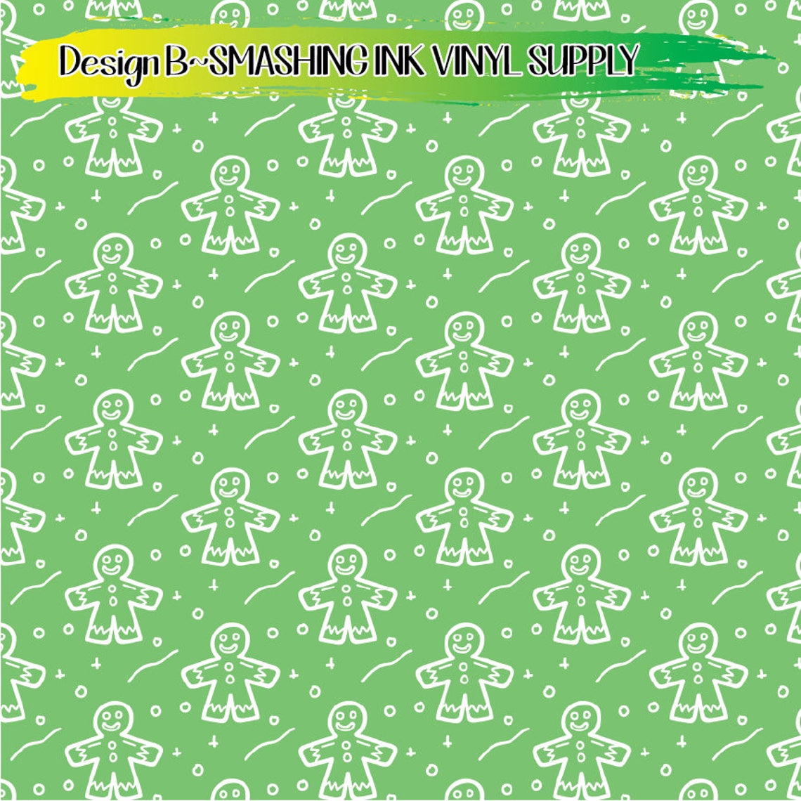 Gingerbread Man Vinyl/printed Heat Transfer Vinyl/patterned Vinyl ...
