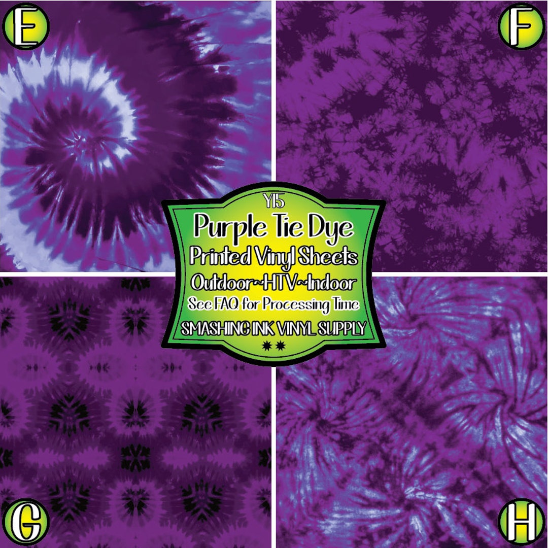 Purple Tie Dye Vinyl/printed Heat Transfer Vinyl/patterned Vinyl ...