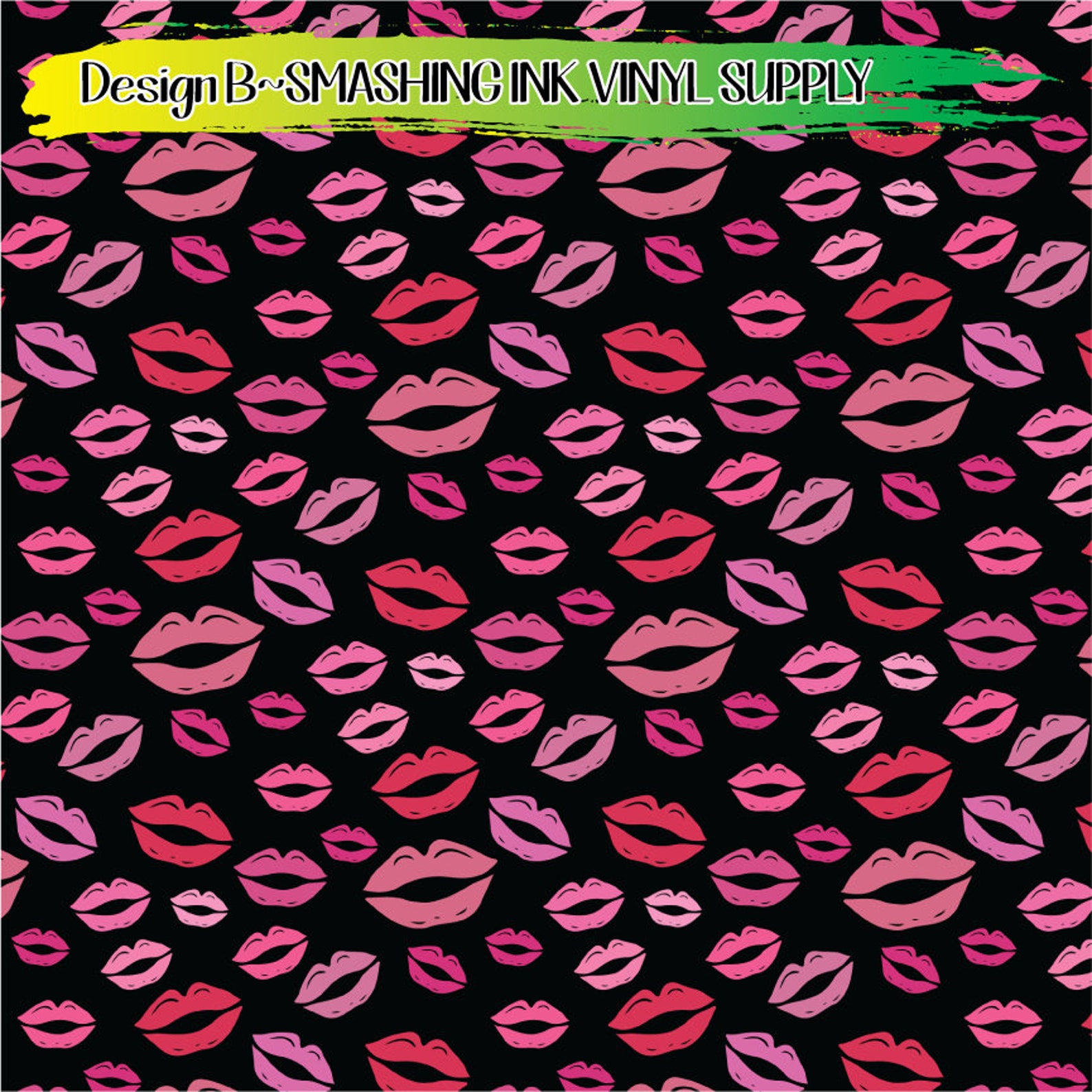 Lip Pattern Vinyl/printed Heat Transfer Vinyl/patterned | Etsy