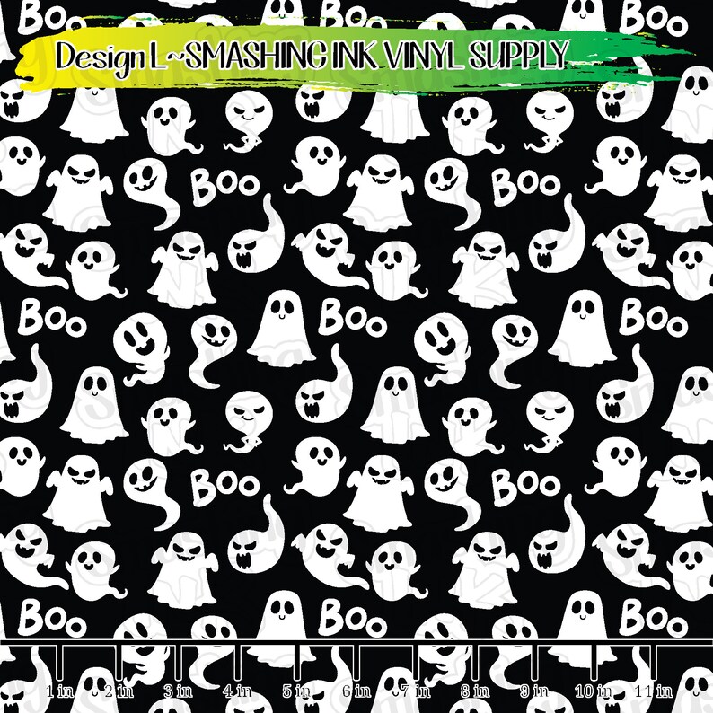 Ghost Pattern Vinyl/printed Heat Transfer Vinyl/patterned - Etsy