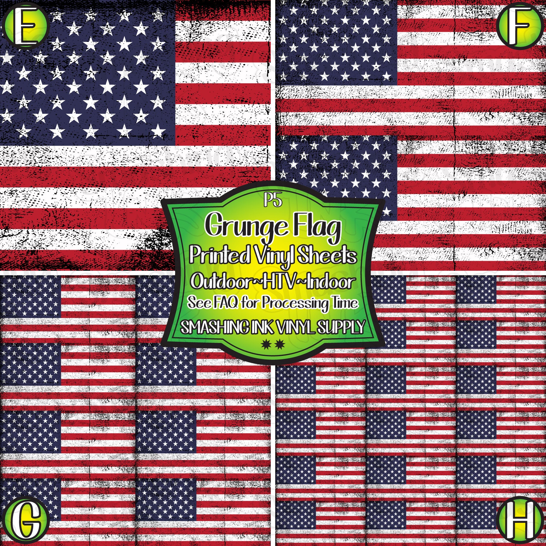 Grunge Flag Printed Vinyl/printed Heat Transfer Vinyl/patterned Vinyl ...