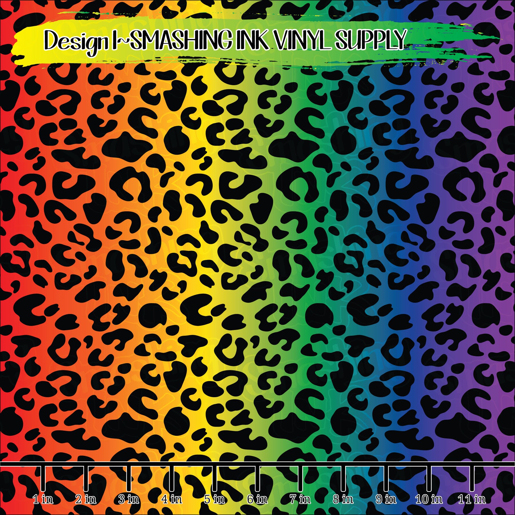 Rainbow Cheetah Adhesive Vinyl | Heat Transfer | Faux Leather | Laser ...