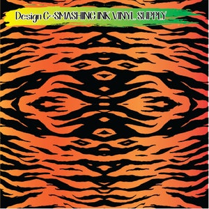 Tiger Stripes Adhesive Vinyl | Heat Transfer | Faux Leather | Laser ...