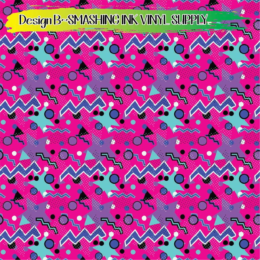 Retro 90s Pattern Vinyl/printed Heat Transfer Vinyl/patterned | Etsy
