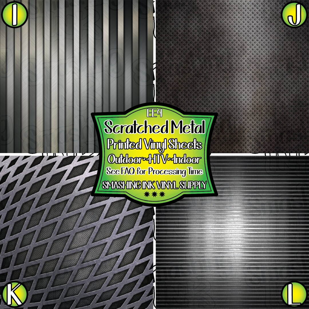 Scratched Metal Vinyl/printed Heat Transfer Vinyl/patterned Vinyl ...