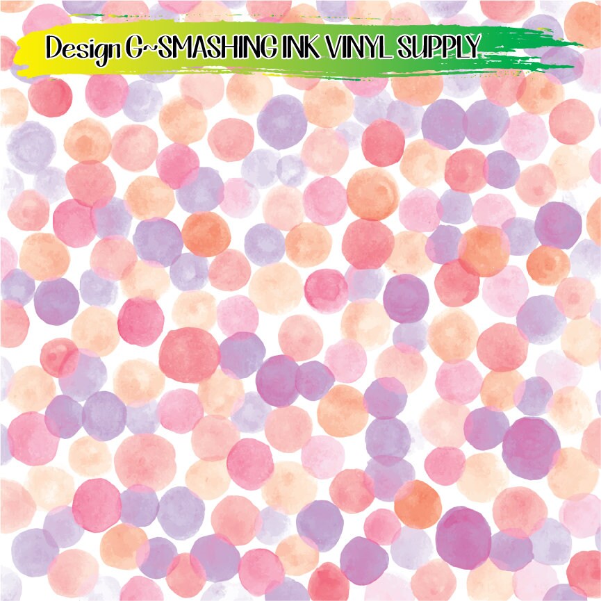 Watercolor Dots Vinyl/printed Heat Transfer Vinyl/patterned - Etsy