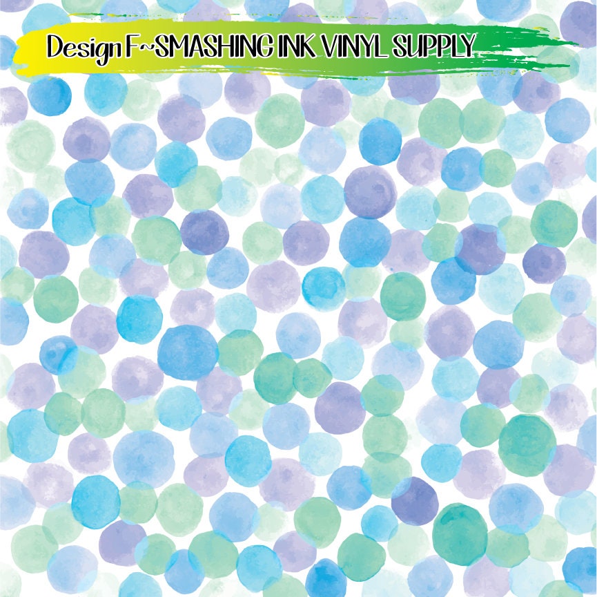 Watercolor Dots Vinyl/printed Heat Transfer Vinyl/patterned - Etsy