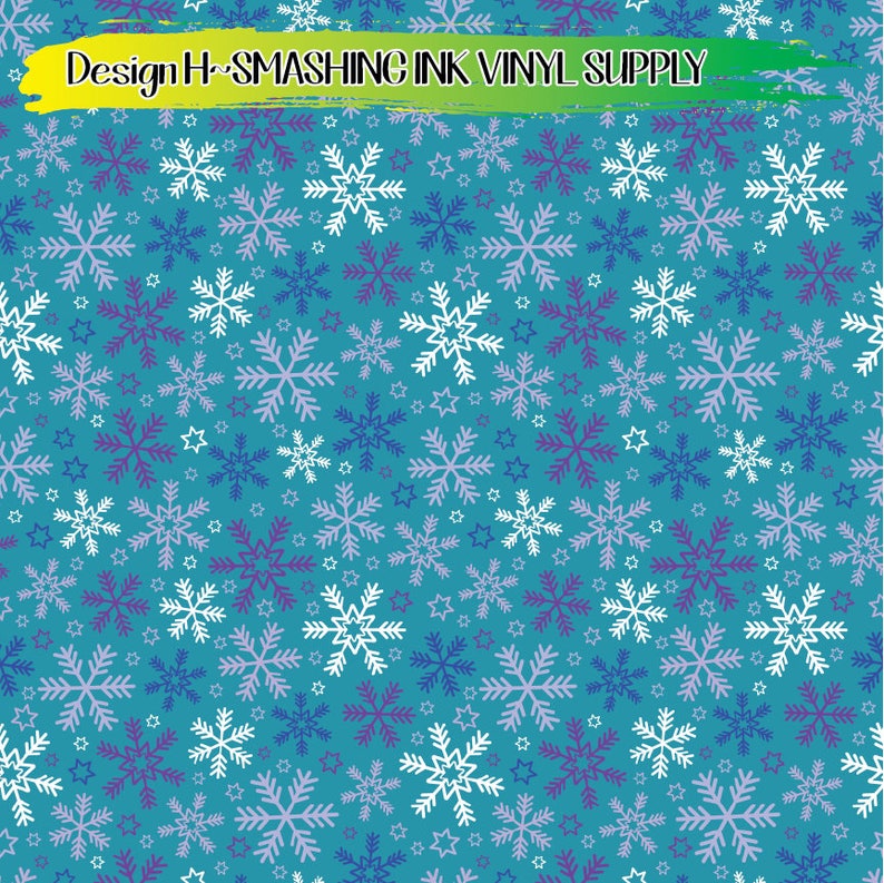 Snowflake Pattern Vinyl/printed Heat Transfer Vinyl/patterned Vinyl ...