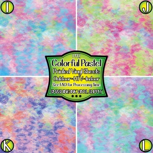 Colorful Pastel Adhesive Vinyl | Heat Transfer | Faux Leather | Laser ...