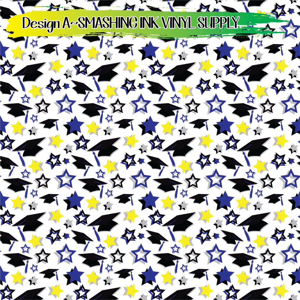 Graduation Pattern Vinyl/printed Heat Transfer Vinyl/patterned | Etsy