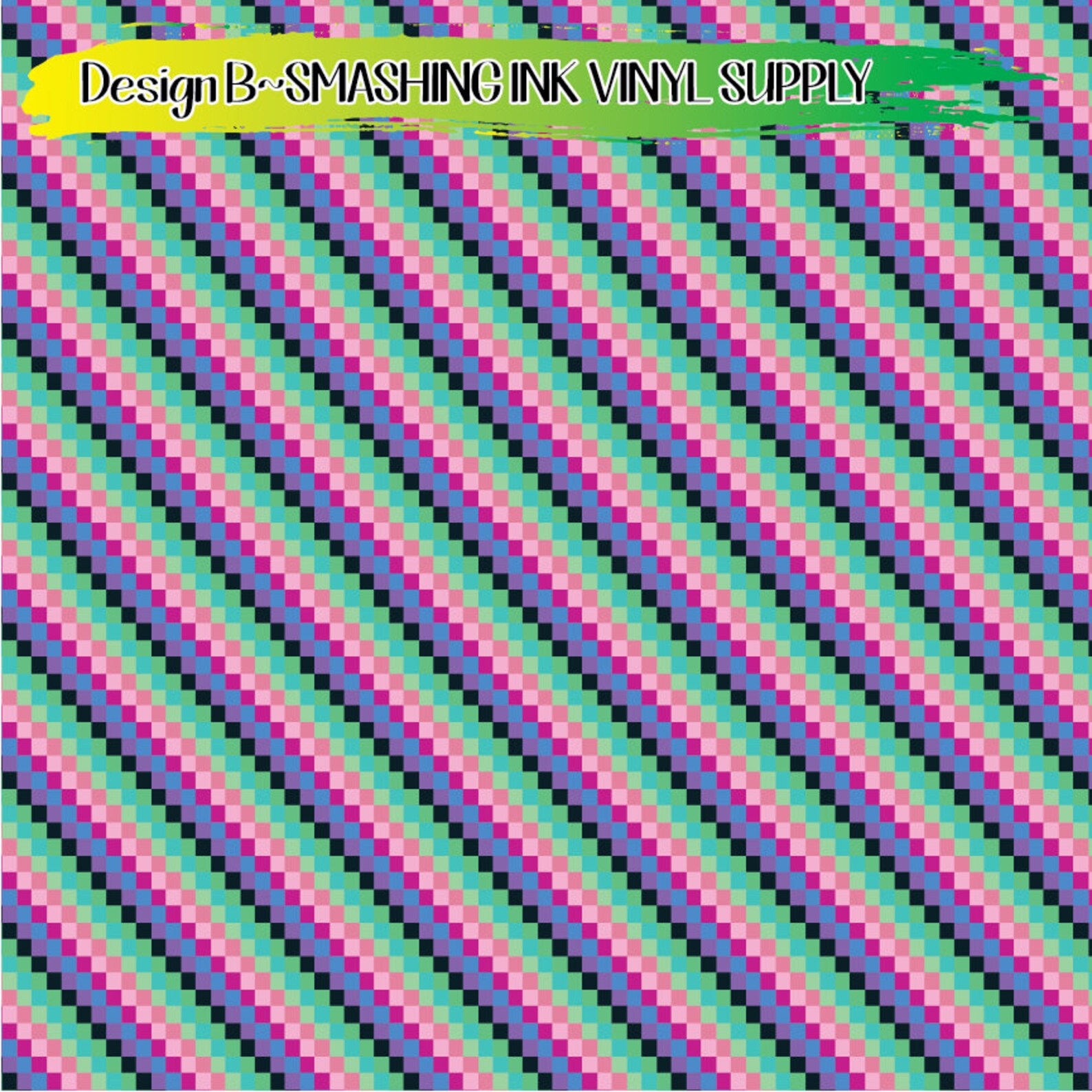 Diagonal Squares Vinyl/printed Heat Transfer Vinyl/patterned - Etsy