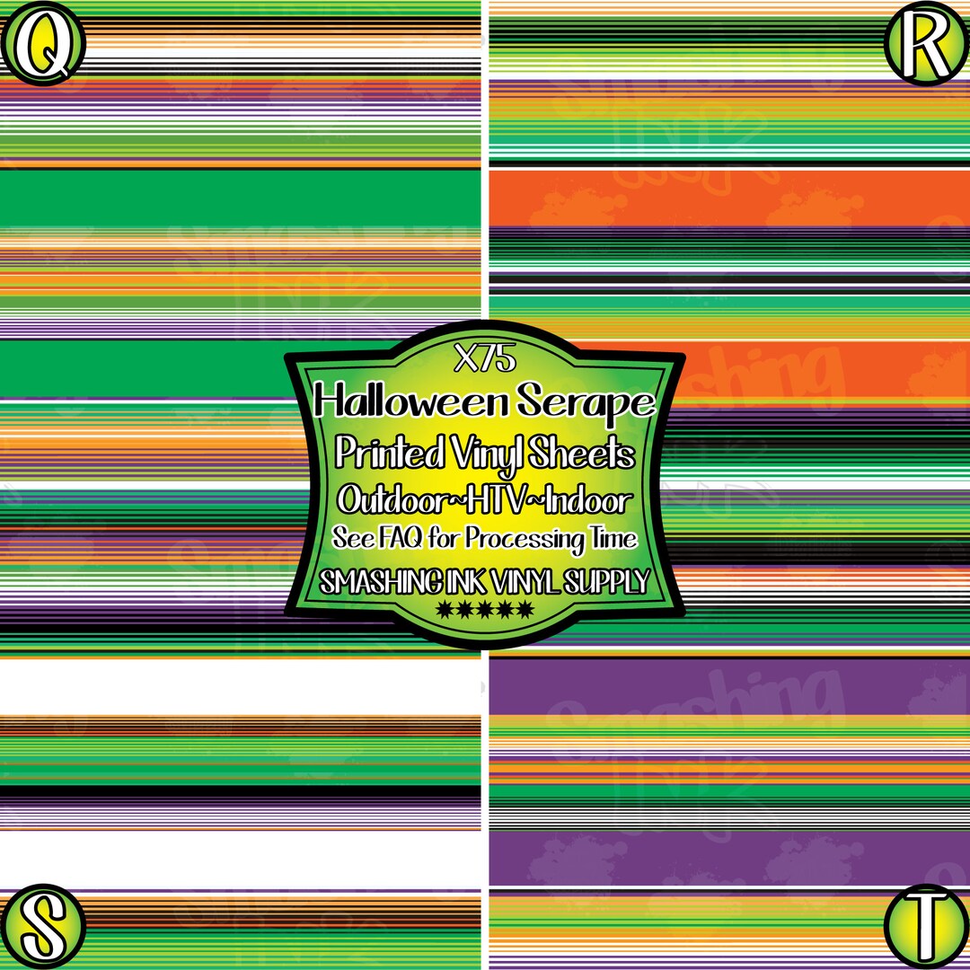 Halloween Serape Vinyl/printed Heat Transfer Vinyl/patterned Vinyl ...