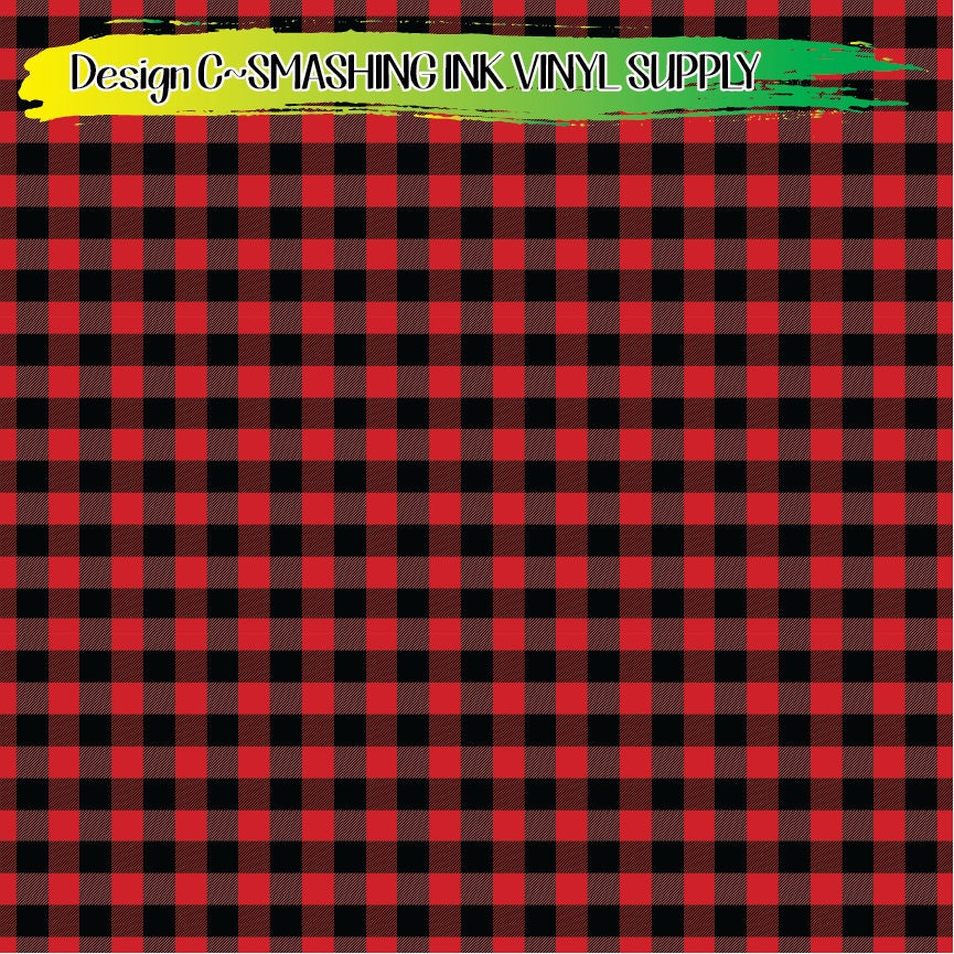 Red Buffalo Plaid Vinyl/printed Heat Transfer Vinyl/patterned | Etsy