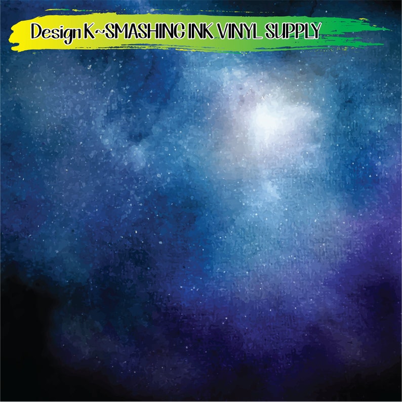 Blue Galaxy Space Adhesive Vinyl | Heat Transfer | Faux Leather | Laser ...