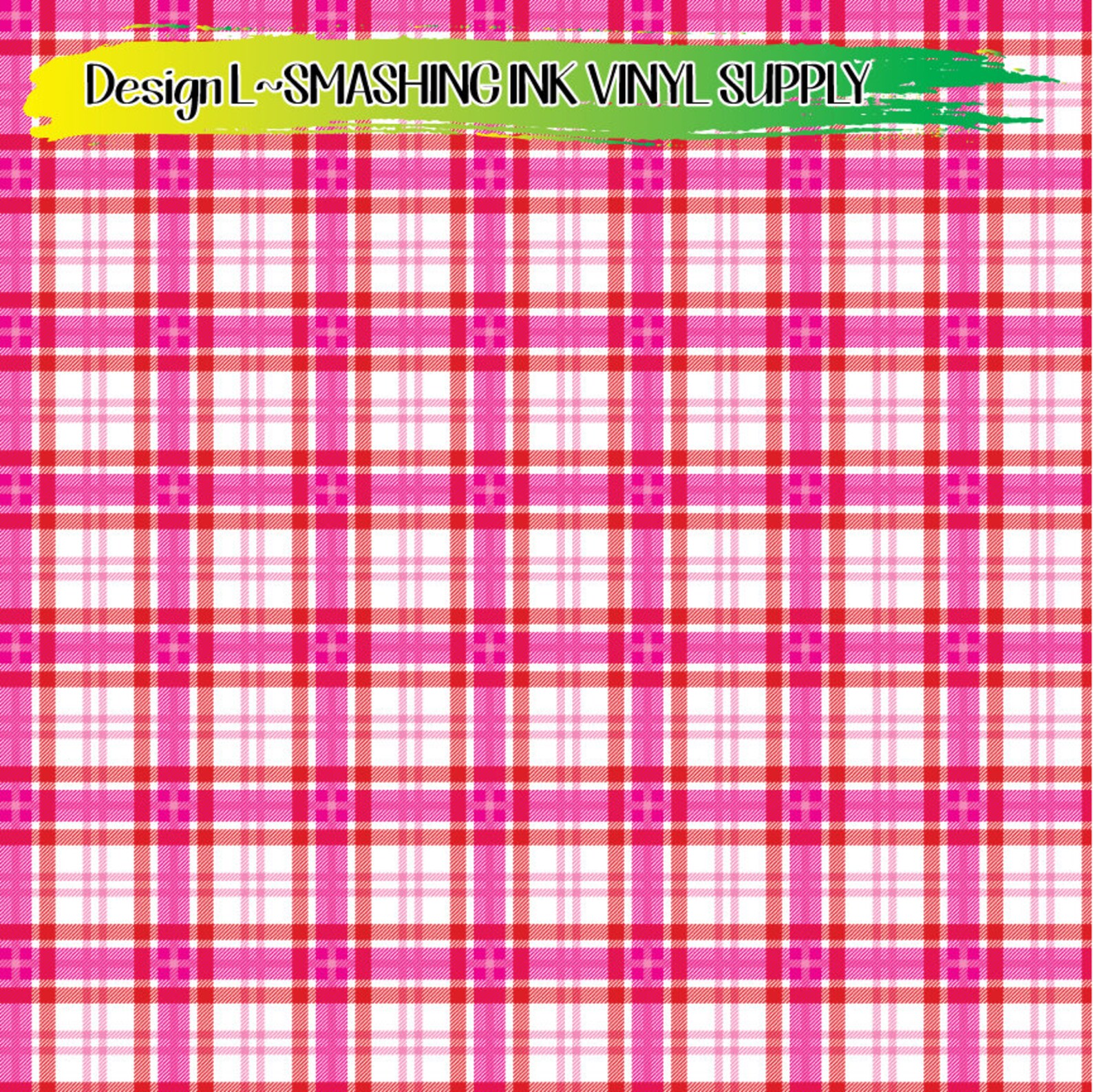 Red Pink Plaid Vinyl/printed Heat Transfer Vinyl/patterned - Etsy