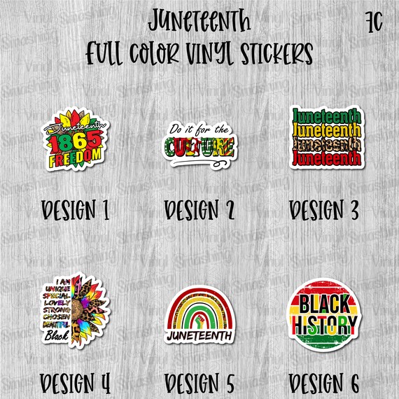 Juneteenth Full Color Sticker/printed Vinyl Sticker/printed - Etsy