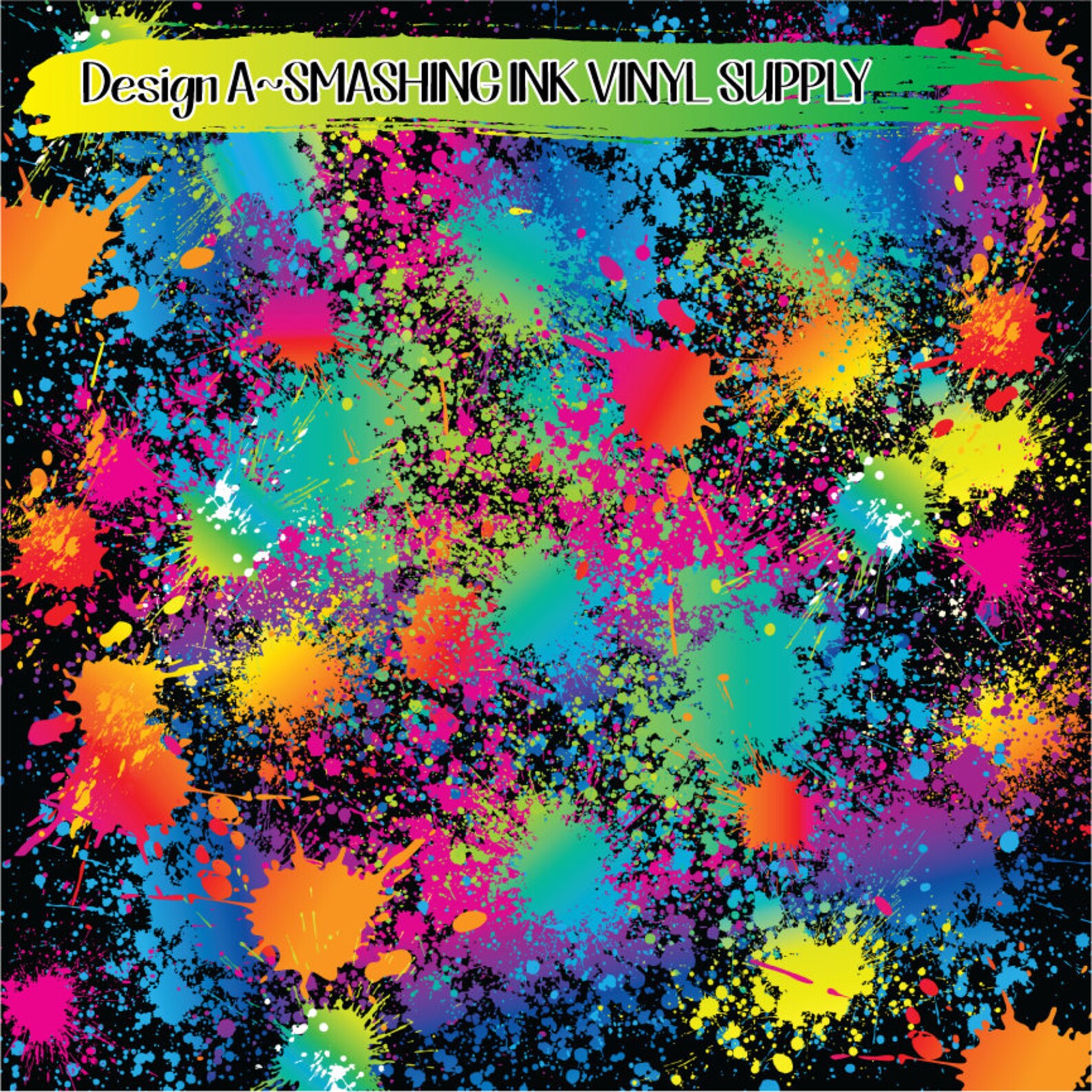 Colorful Splatter Vinyl/printed Heat Transfer Vinyl/patterned - Etsy