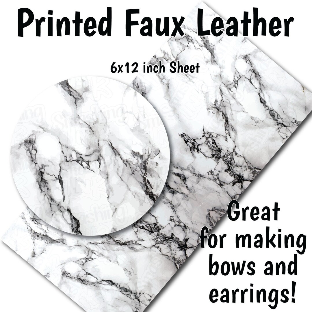 Marble Pattern Faux Leather Sheet/printed Faux Leather for Earrings ...