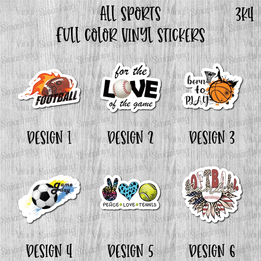 All Sports Full Color Sticker/printed Vinyl Sticker/printed Vinyl Decal ...