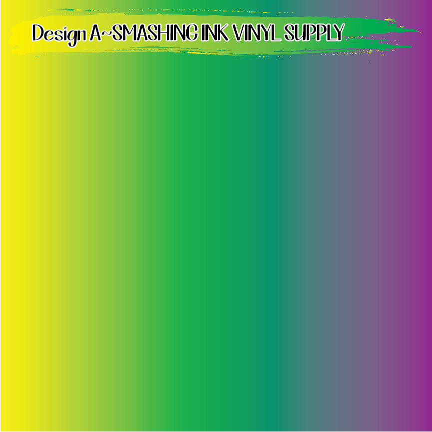 Mardi Gras Ombre Vinyl/printed Heat Transfer Vinyl/patterned Vinyl ...
