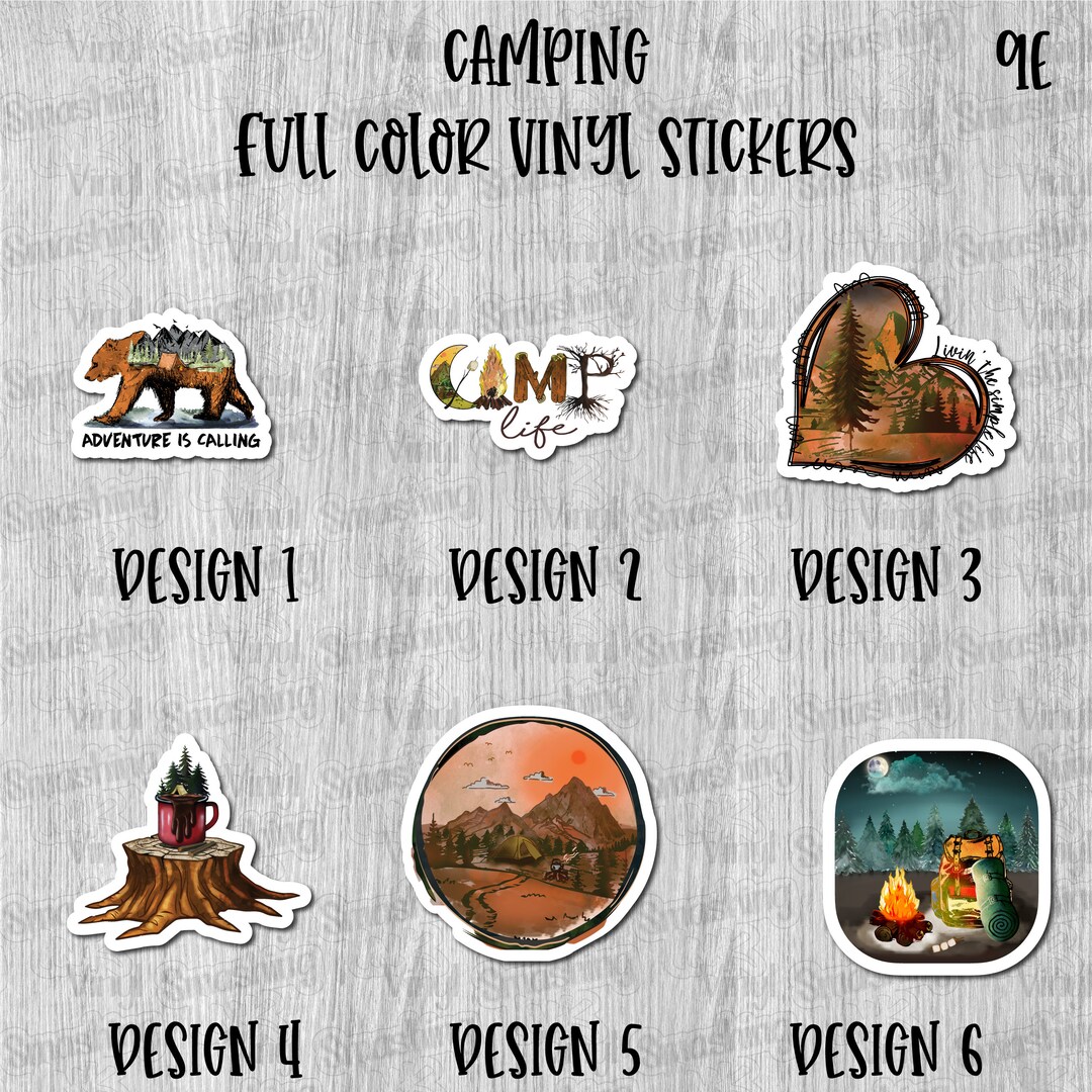 Camping Full Color Sticker/printed Vinyl Sticker/printed Vinyl Decal ...
